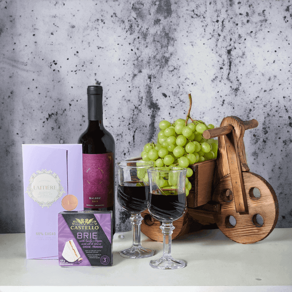 Gourmet Snack & Wine Cart - wine gift baskets - Canada delivery ...