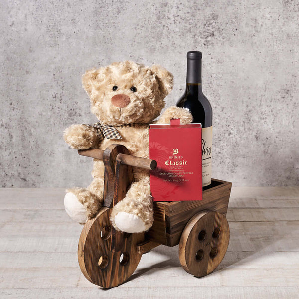 Plush & Wine Gift Cart - Wine gift baskets - Canada delivery - US ...
